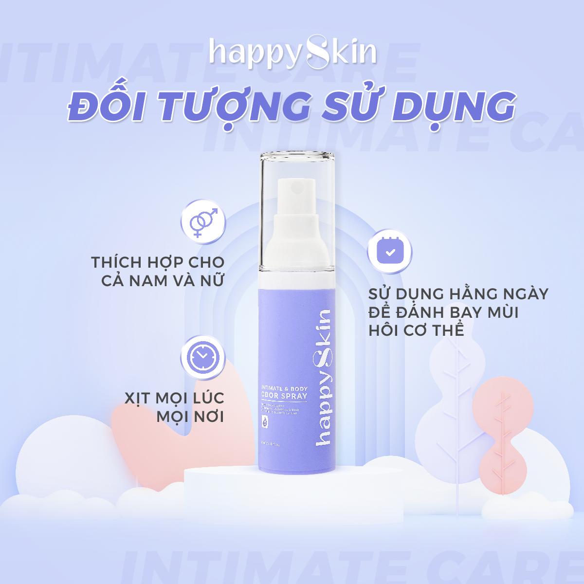 Xịt Khử Mùi Happyskin Intimate & Body Odor Spray 5mlEmmie by HappySkin